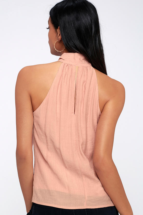 Chic Blush Pink Top - Sleeveless Top - Halter Top - Lulus