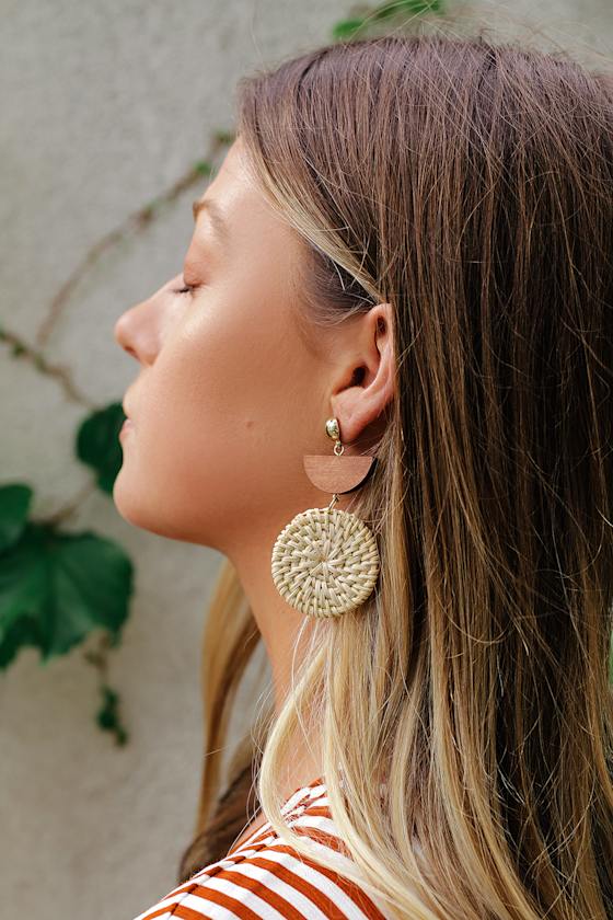 Cool Woven Earrings - Wooden Earrings - Boho Earrings - Lulus