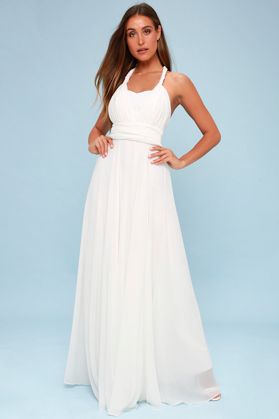White Convertible Maxi Dress - Bridal Dress - White Dress - Lulus