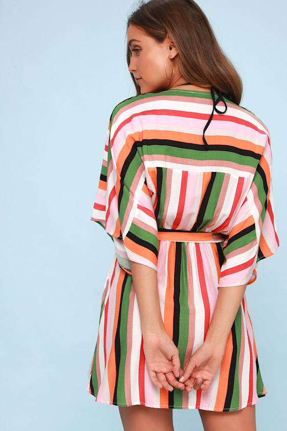 Cute Multi Striped Cover-Up - Swim Cover-Up - Striped Dress - Lulus