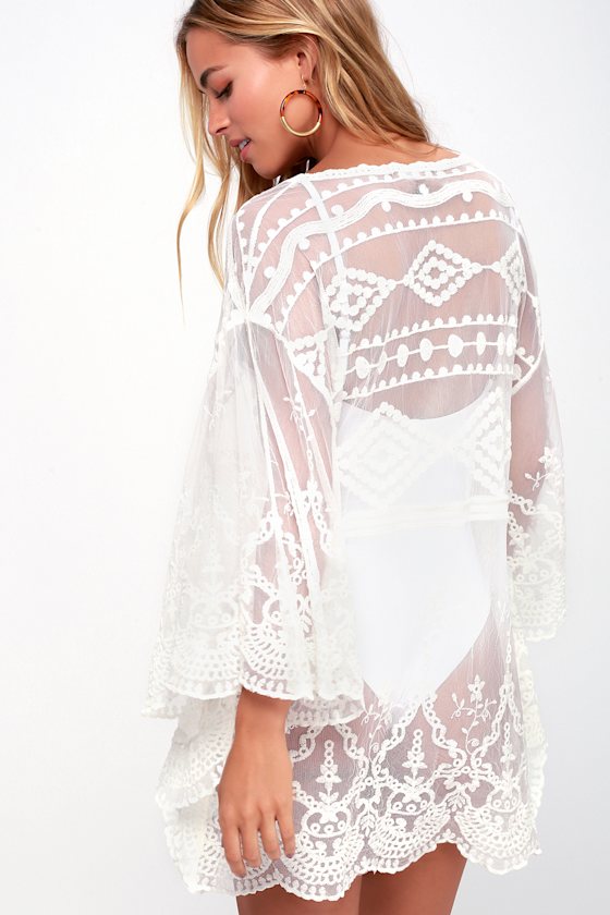 Sexy White Swim Cover-Up - Crochet Lace Cover-Up - Lulus