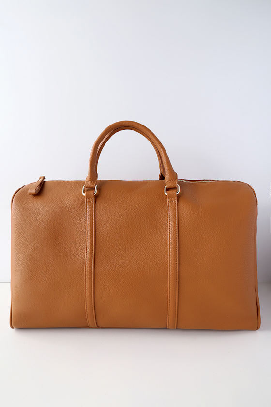 Oversized Brown Weekender - Vegan Leather Purse - Brown Bag - Lulus