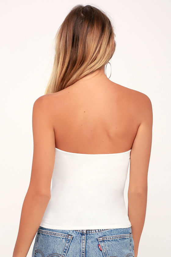 Cute White Tube Top - Strapless Top - Crop Top - Basic Crop Top - Lulus