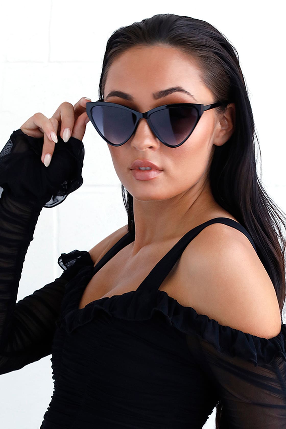 Stylish Cat Eye Sunglasses Black Sunglasses Sunnies Lulus