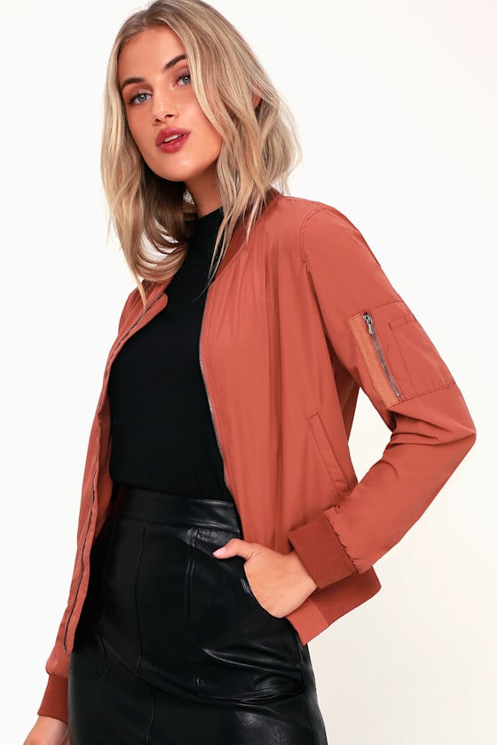Cute Bomber Jacket - Lightweight Bomber Jacket - Red Jacket - Lulus