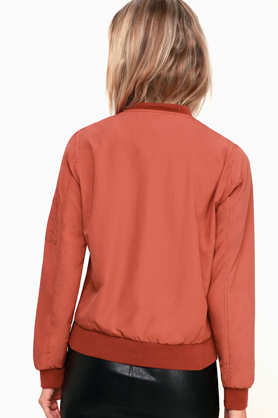 Cute Bomber Jacket - Lightweight Bomber Jacket - Red Jacket - Lulus
