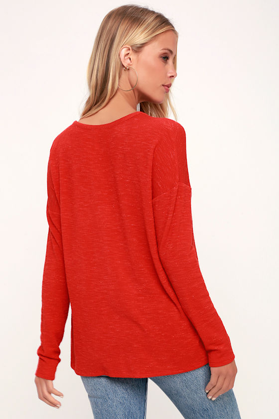 Cute Red Sweater Top - Red Cardigan - Button-Up Sweater - Red Top - Lulus