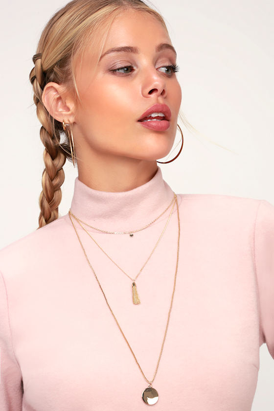 Cute Gold Necklace - Gold Layered Necklace - Trendy Necklace - Lulus