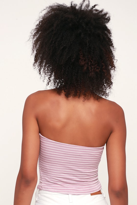 Cute Tube Top - Striped Tube Top - Lavender and White Tube Top - Lulus