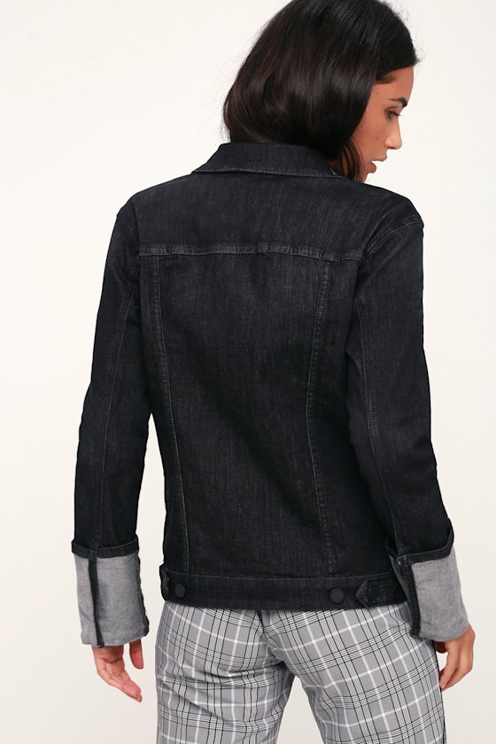 Blank NYC Punk Rocker - Black Jacket - Oversized Denim Jacket - Lulus