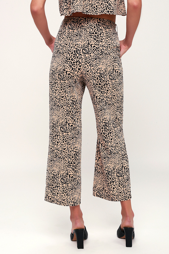 Chic Leopard Print Pants - High-Waisted Pants - Wide-Leg Pants - Lulus