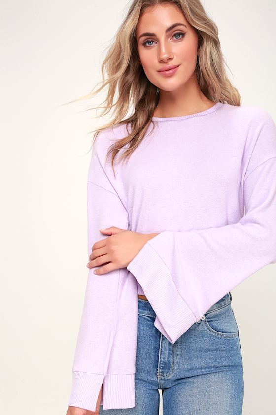 Project Social T Louis - Lilac Sweatshirt - Cropped Sweatshirt - Lulus