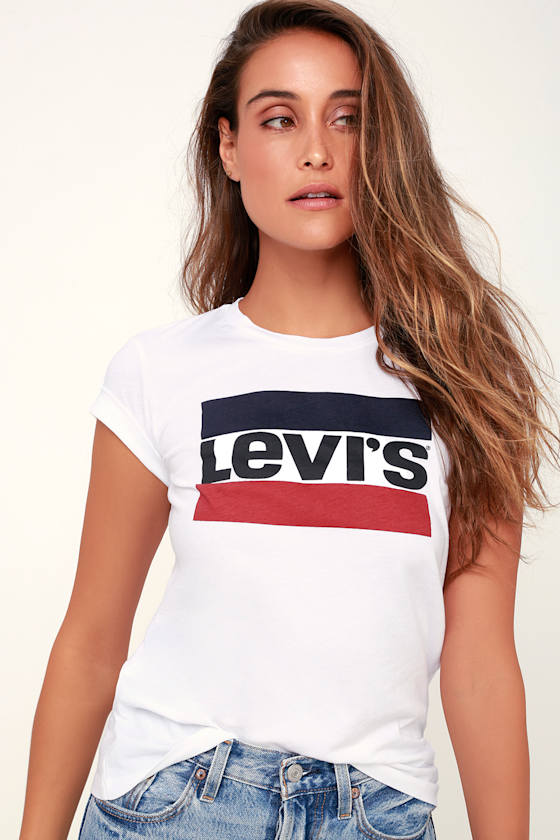Levi's The Perfect Tee - White Tee - White Logo Tee - Tee Shirt - Lulus