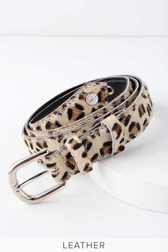 Obey Wild Heart - Leopard Print Belt - Genuine Pony Fur Belt - Lulus