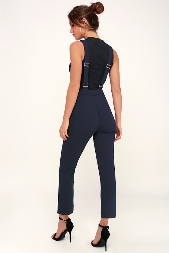Cute Navy Blue Overalls - Woven Overalls - Trendy Overalls - Lulus
