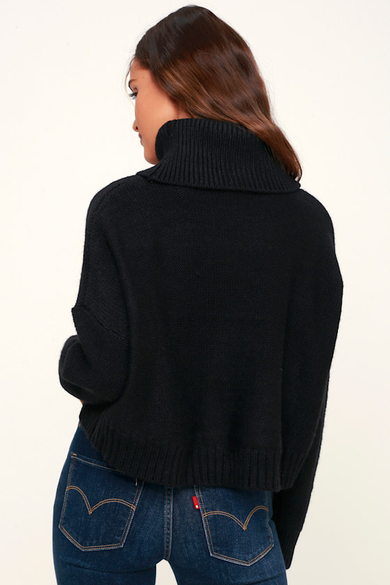 Jack By BB Dakota Say Anything - Black Sweater - Knit Sweater