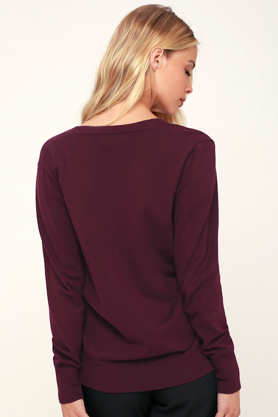 Cute Plum Cardigan - Purple Cardigan Sweater - Light Cardigan - Lulus