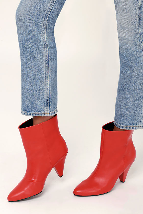 DV by Dolce Vita Boss - Red Stella Boots - Mid-Calf Booties - Lulus