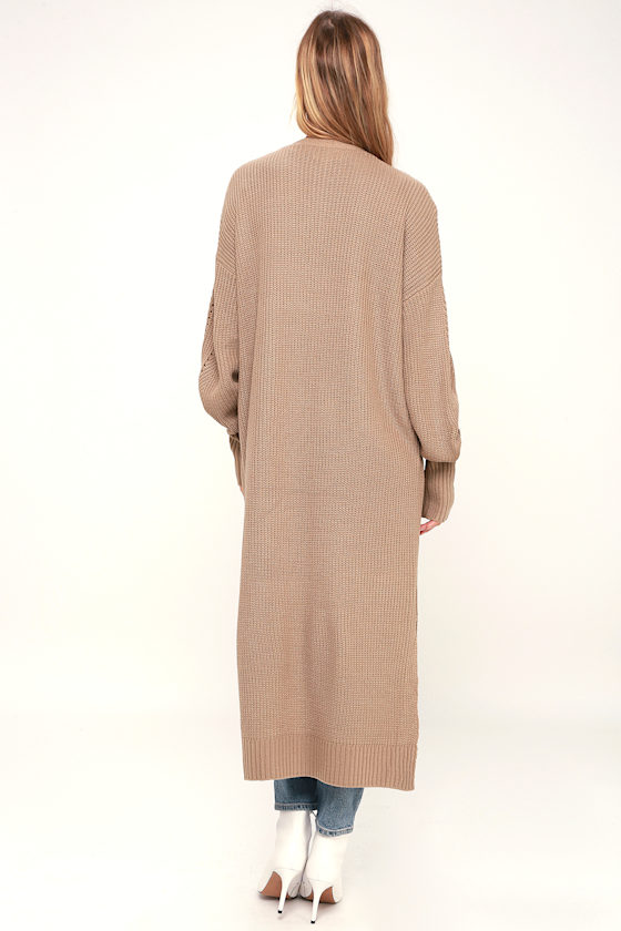 Cute Long Cardigan - Maxi Cardigan - Beige Cardigan - Lulus