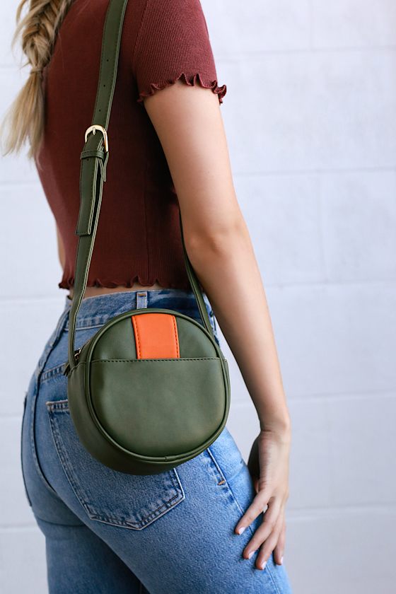 Chic Olive Green Purse - Circle Purse - Vegan Leather Purse - Lulus