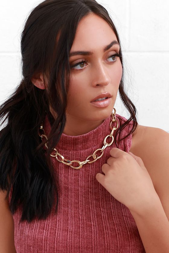 Cool Gold Necklace - Chain Necklace - Oversized Necklace - Lulus
