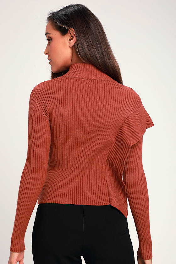 Cool Rusty Rose Top - Sweater Top - Ribbed Sweater Top - Sweater - Lulus