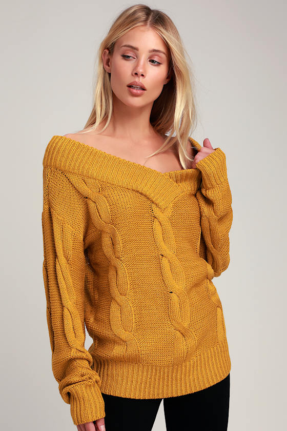 RD Style Sweater - Golden Yellow Sweater - V-Neck Sweater - Lulus