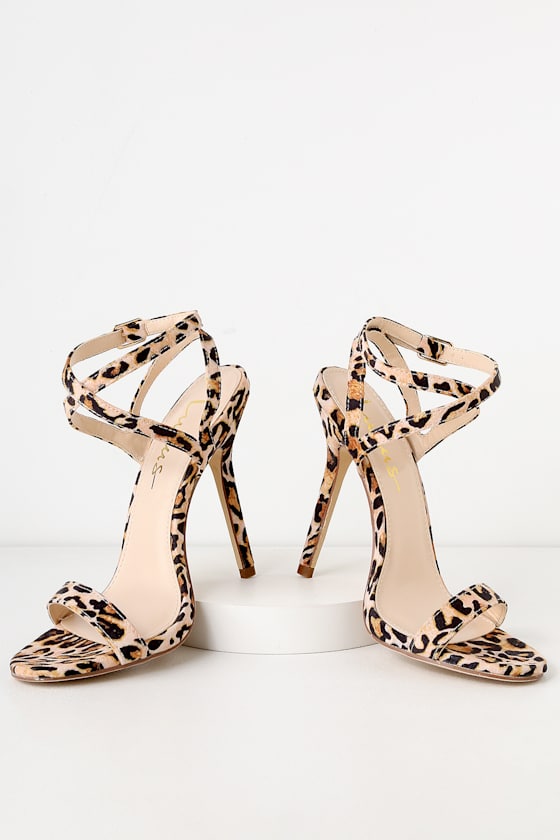 Sexy Leopard Heels - Suede Heels - Vegan Suede Heels - Lulus