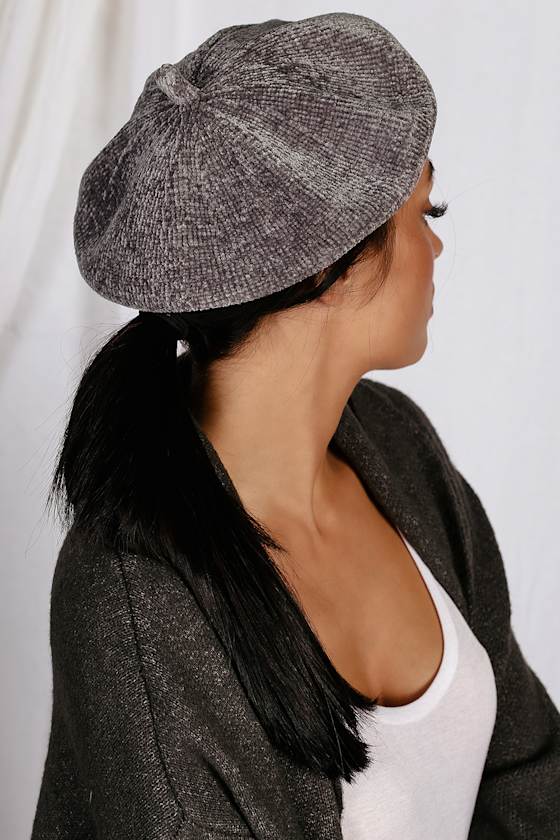 Chic Grey Beret - Chenille Beret - Beret - Grey Hat - Lulus