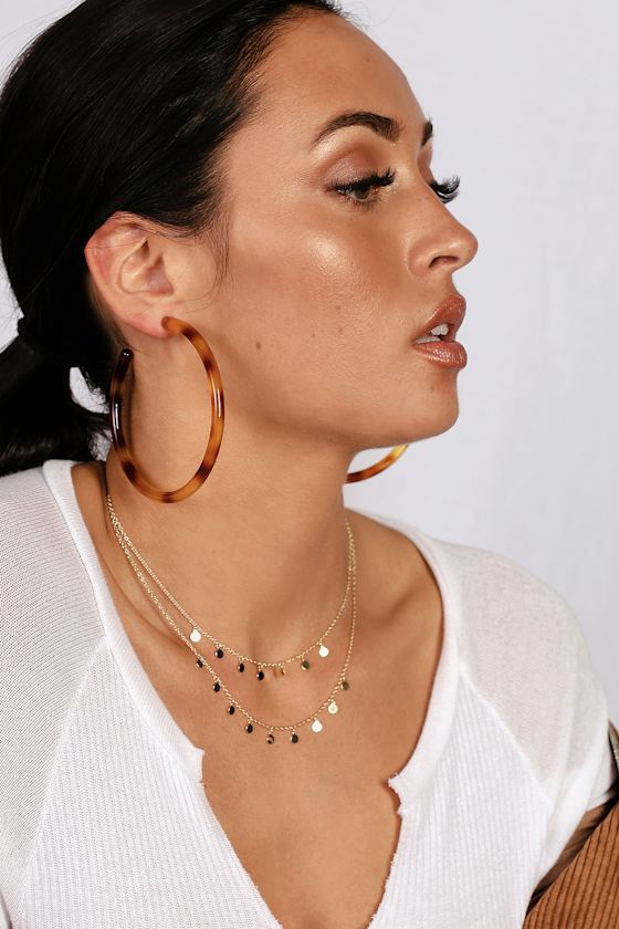 Cool Tortoise Hoops - Oversized Hoops - Acrylic Hoops - Lulus