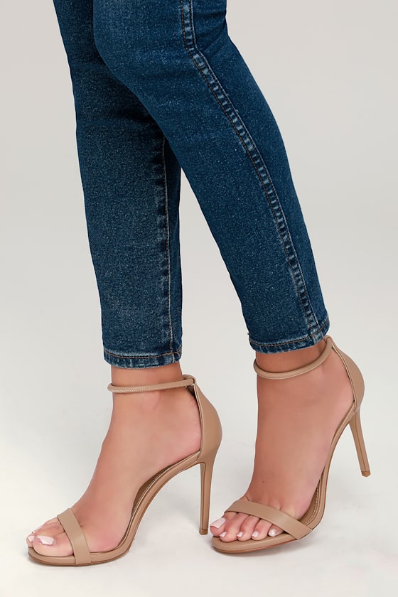 Steve Madden Soph Heels - Natural Heels - Ankle Strap Heels - Lulus
