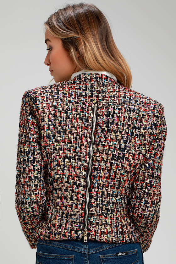 Luxe Jacket - Cropped Jacket - Gold Jacket - Tweed Jacket - Lulus
