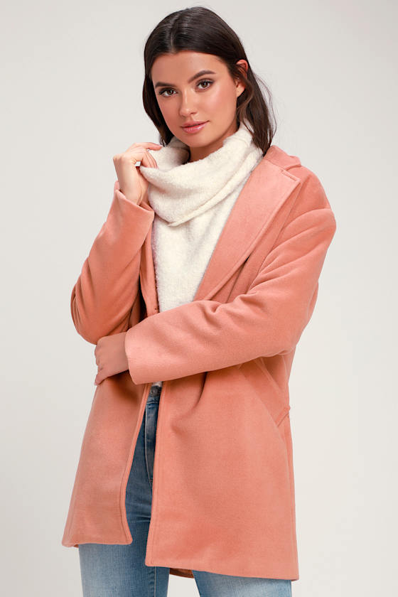 Chic Coat - Rusty Rose Coat - Felted Wool Coat - Pink Coat - Coat - Lulus