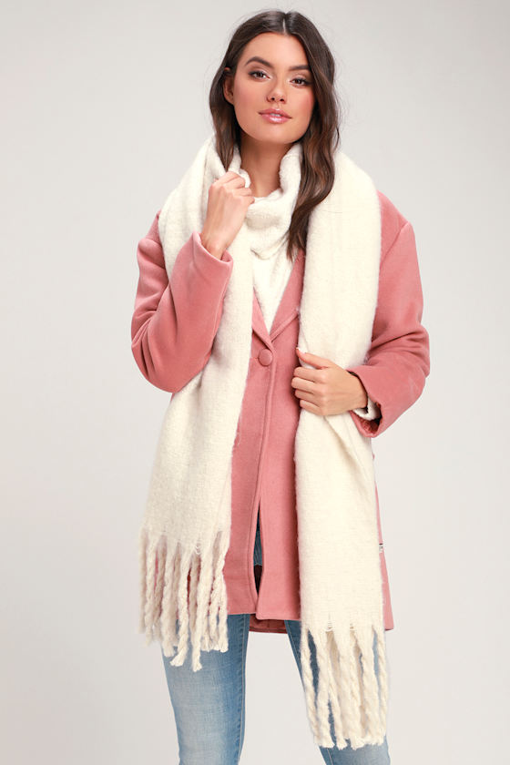 Cute Ivory Scarf - Cozy Ivory Scarf - Fuzzy Ivory Scarf - Lulus
