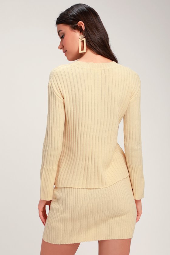Cute Beige Top - Beige Sweater Top - Ribbed Sweater Top - Lulus