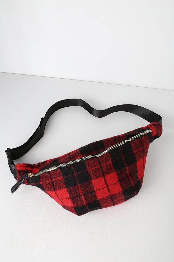 Cute Fanny Pack - Red Plaid Fanny Pack - Plaid Fanny Pack - Lulus