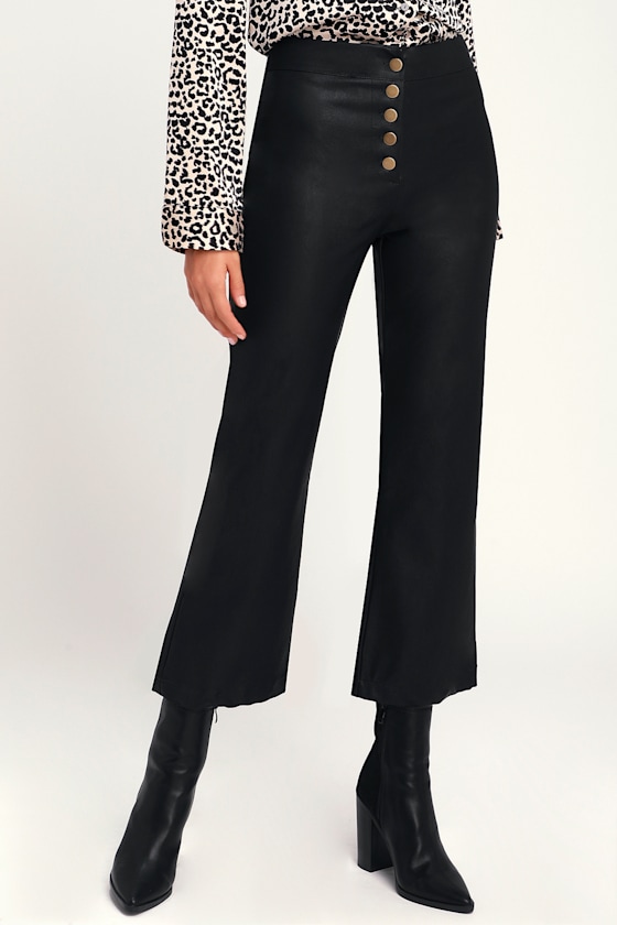 Cool Black Pants - Vegan Leather Pants - Pleather Pants - Lulus
