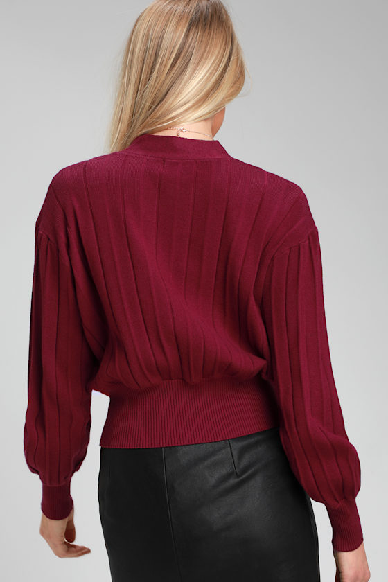 Plum Purple Sweater Cropped Cardigan Sweater Cropped Cardigan Lulus
