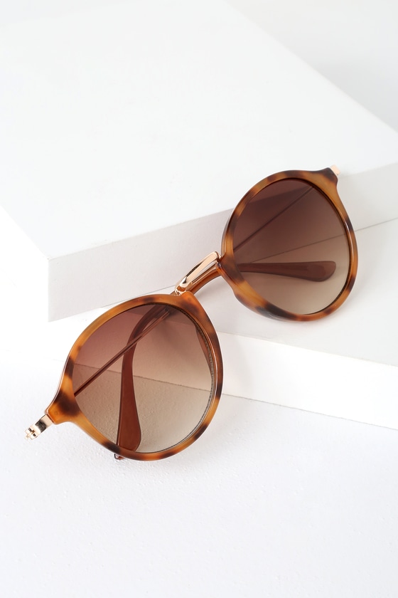 Cool Brown Tortoise Sunglasses Round Sunglasses Sunnies Lulus