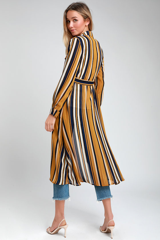 Cute Duster - Golden Yellow Duster - Striped Duster - Duster - Lulus