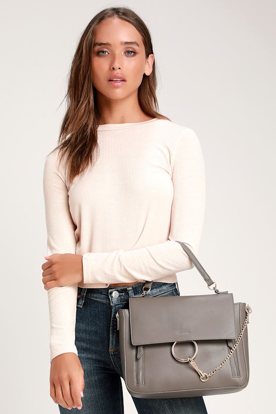 Cute Grey Handbag - Grey Purse - Classic Handbag - Lulus