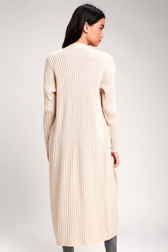 Cute Beige Cardigan - Maxi Cardigan - Beige Cardigan Sweater - Lulus