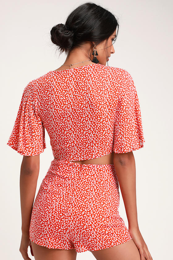 Cute Red Print Shorts - High-Waisted Shorts - Short Shorts - Lulus