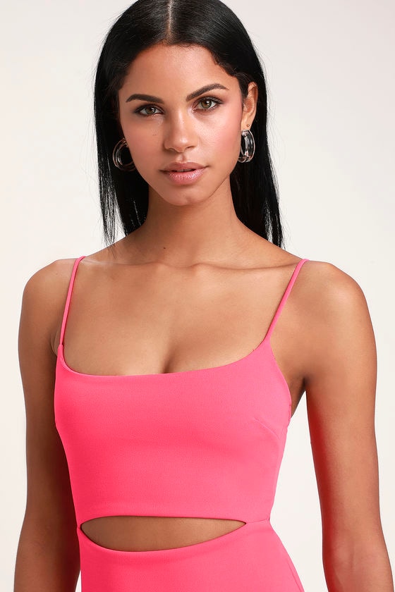 Sexy Pink Dress Cutout Dress Bodycon Dress Cutout Bodycon Lulus