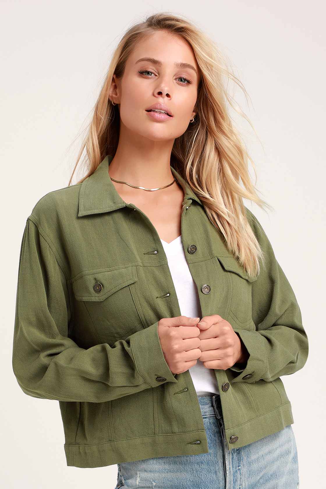 Cute Lightweight Jacket - Olive Green Jacket - Light Jacket - Lulus