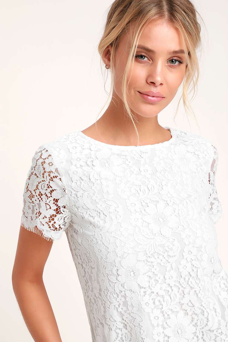 Short Sleeve Lace Tops Ph