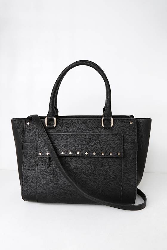 Chic Black Satchel - Vegan Leather Satchel - Black Handbag - Lulus