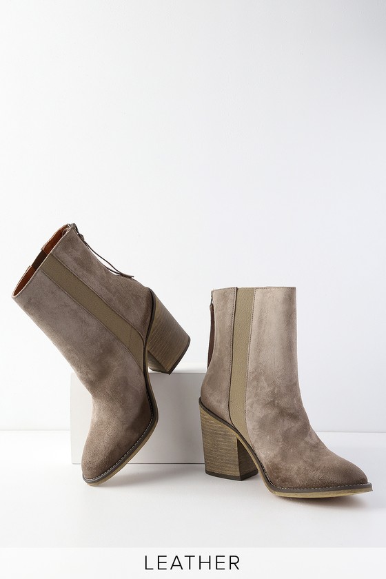 Rebels Zabrina Boots Taupe Boots Genuine Suede Boots Lulus