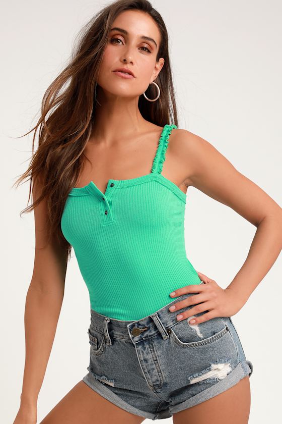 Project Social T Marbella ASA - Teal Tank Top - Ruffle Tank Top - Lulus