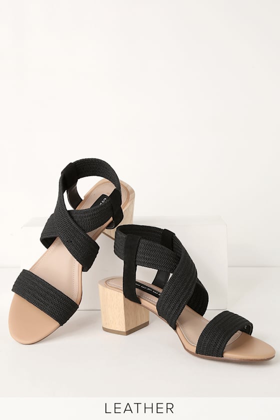 Steven by Steve Madden Release - Black Sandals - Heeled Sandals - Lulus